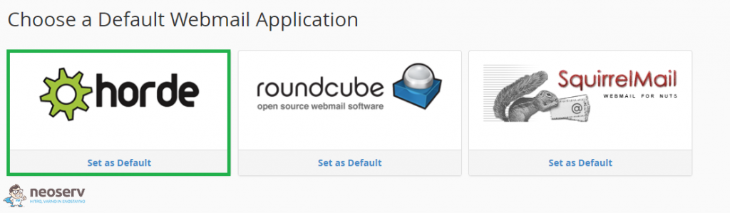Kako izvoziti e-pošto iz Webmail? • NEOSERV.si